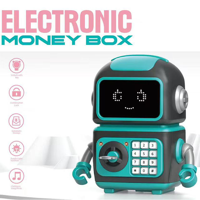 Kids Robot Electronic Money Bank Music Learning Toy with Uv Detector ...