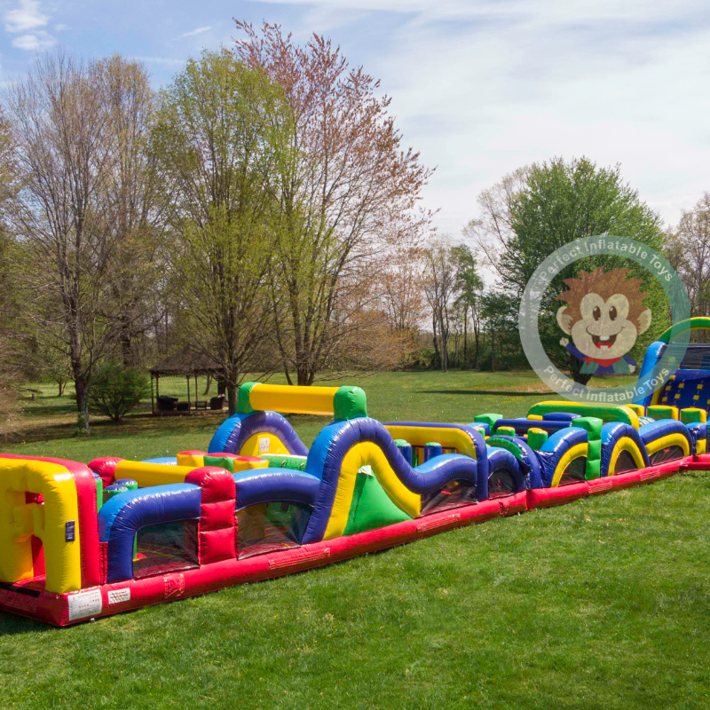 Inflatable Obstacle Course Toys Bounce with Slide Commercial Obstacle ...