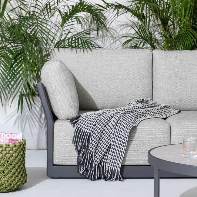 AJUNION Luxury Modern Garden Furniture All Weather Fabric Sofa Corner ...