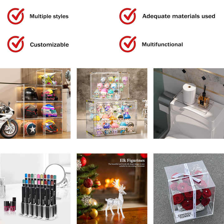 High Quality Portable Acrylic Plastic Rectangle Tissue Dispenser Black ...