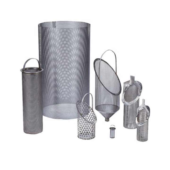 304 316 Stainless Steel Cartridge Filter Screen Round Hole Perforated ...