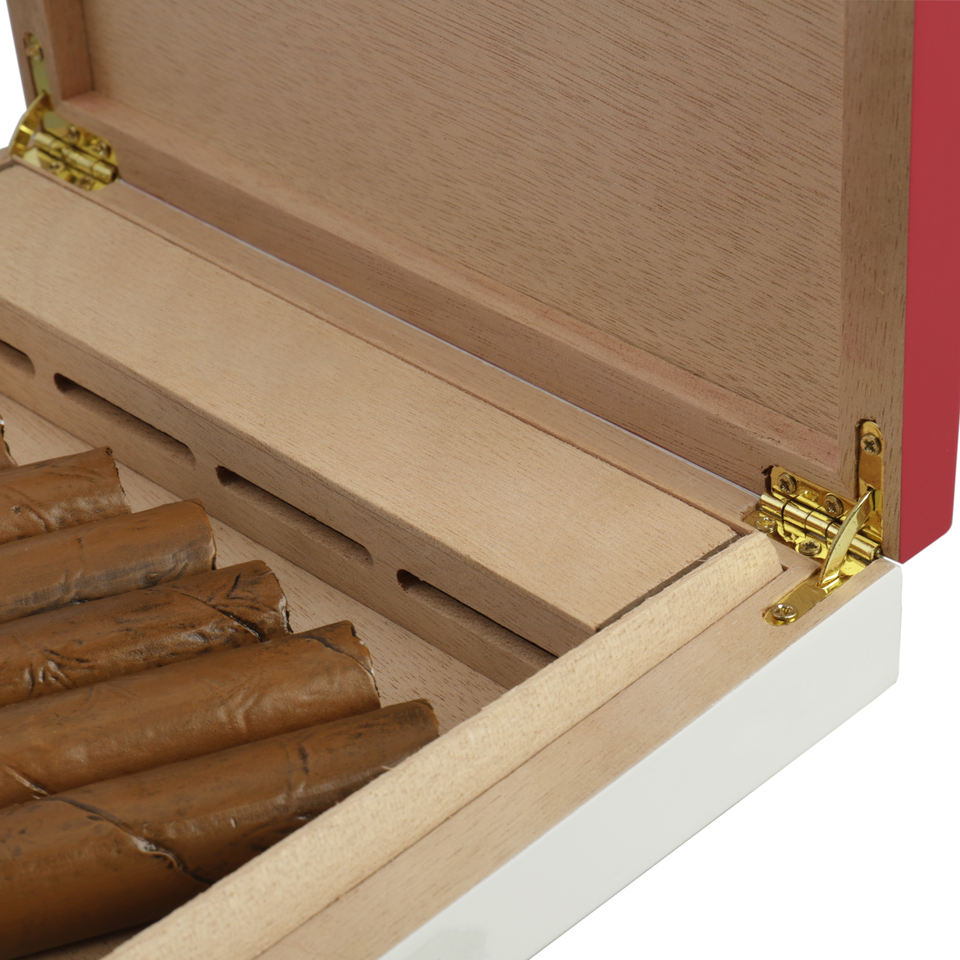 Custom Logo Handmade Luxury Humidor Wooden Cigar Box with Laser ...