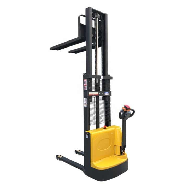 2000kg Lifting Electric Stacker Polyurethane Wheel Stacker Forklift ...