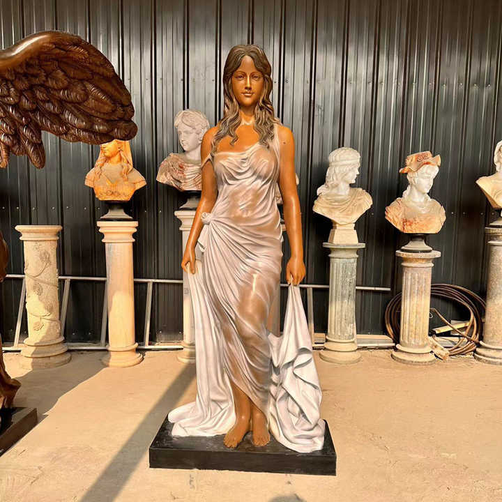 Beautiful Lifesize Female Bronze Estate Statues Sculpture