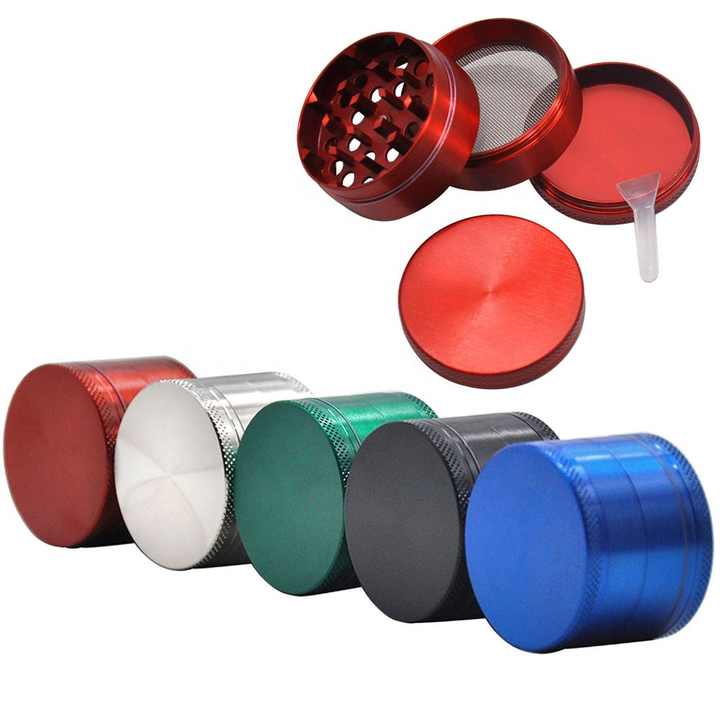 Logo Engraved Metal Herbal Grinder 4 Layers Portable Spice Grinders ...