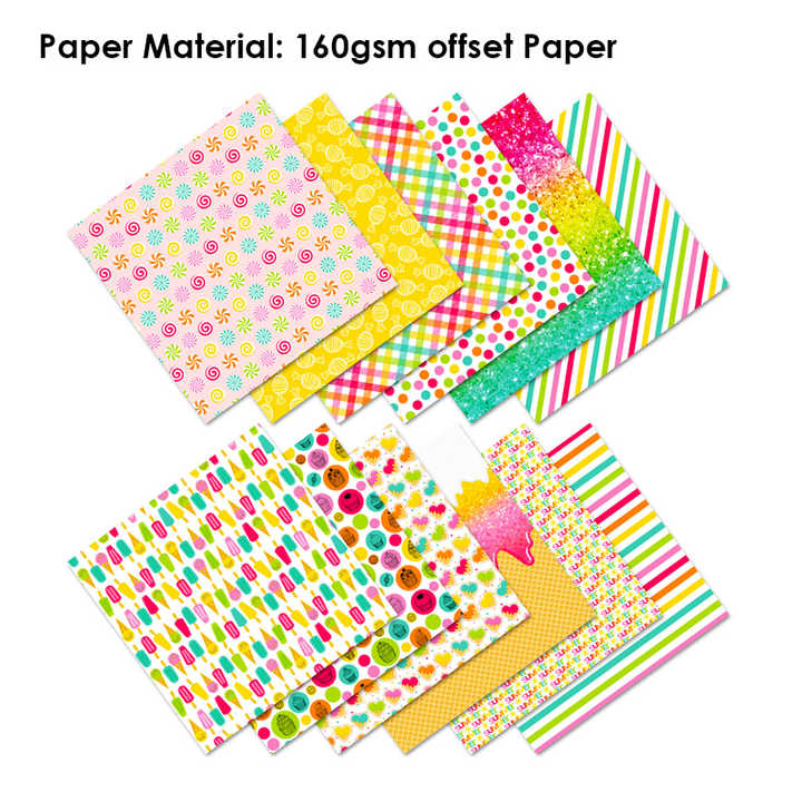 Foska New Item Bright Color Cartoon Scrapbook Paper for DIY Hot Selling ...