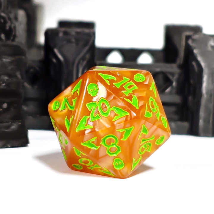 Eco-friendly D20 Polyhedral Acrylic Dice Set for RPG & DND
