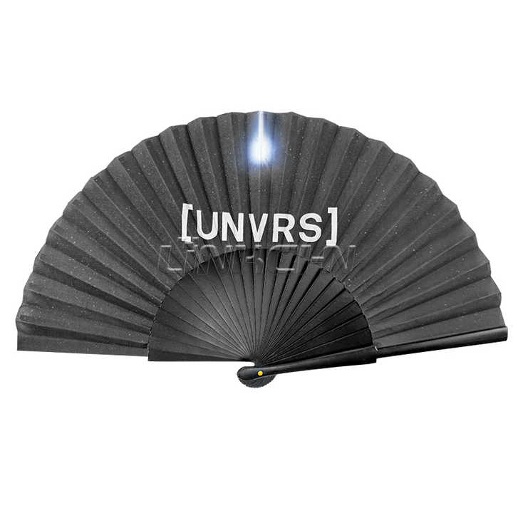 23cm Wooden Fan Custom Printed Logo Wood and Cotton Fan Folding Hand ...