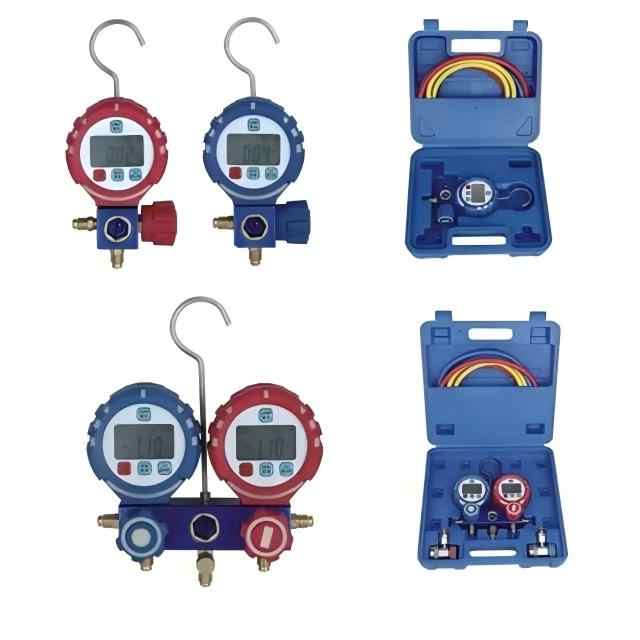 Digital HVAC Manifold Gauge Set for R32 R1234yf Refrigerant Pressure ...