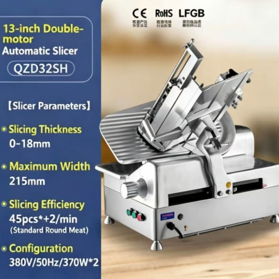 Semi-automatic Frozen Meat Roll Equipment 12 Inches Frozen Meat Slicer ...
