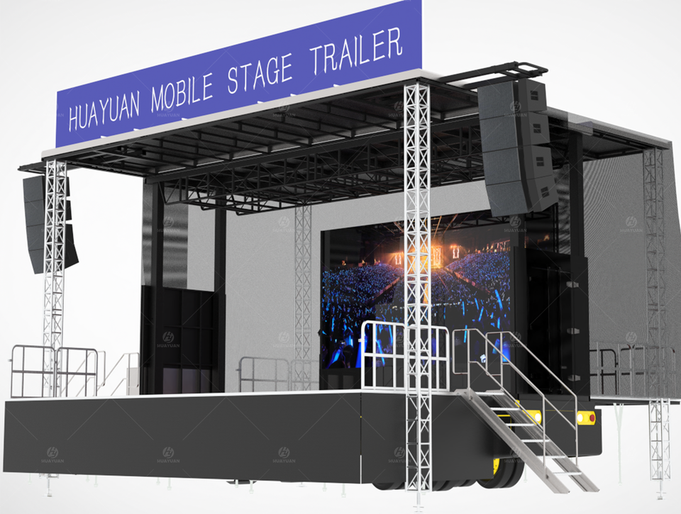 C345 30FT Hydraulic Container Stage Portable Expandable Stage for ...