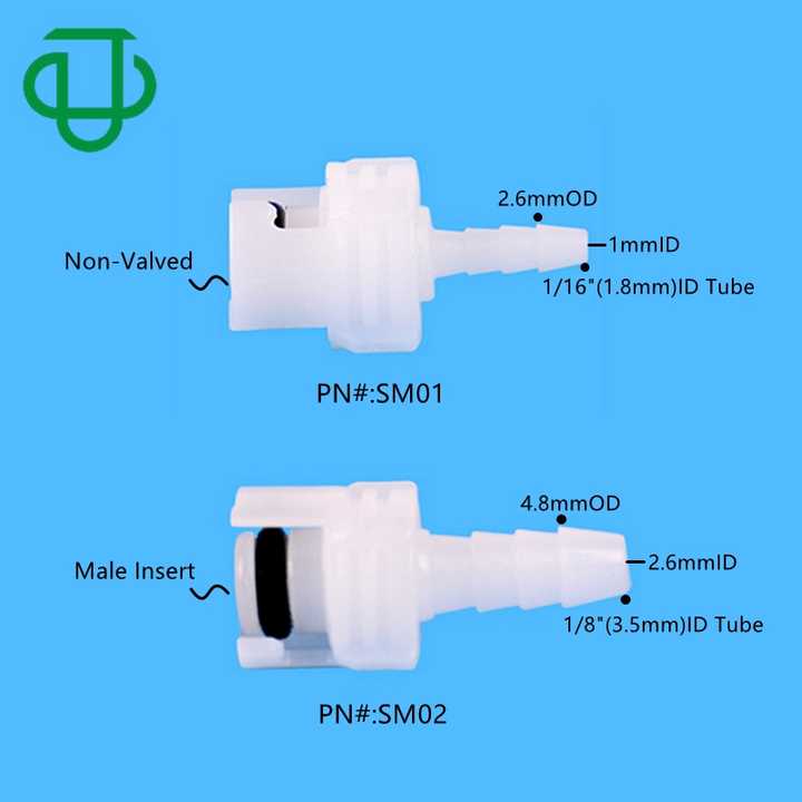 CPC SMC Quick Connector White POM 1/16 1/8 Inch Hose Barb