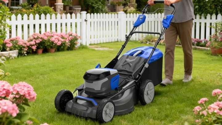 LMC4051DGP DIY Industrial 40V Hand Push Lawn Mower 60L Grass Bag Dual ...