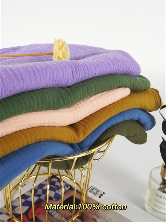 Gots Certified 100% Organic Cotton Muslin Fabric - Double Gauze