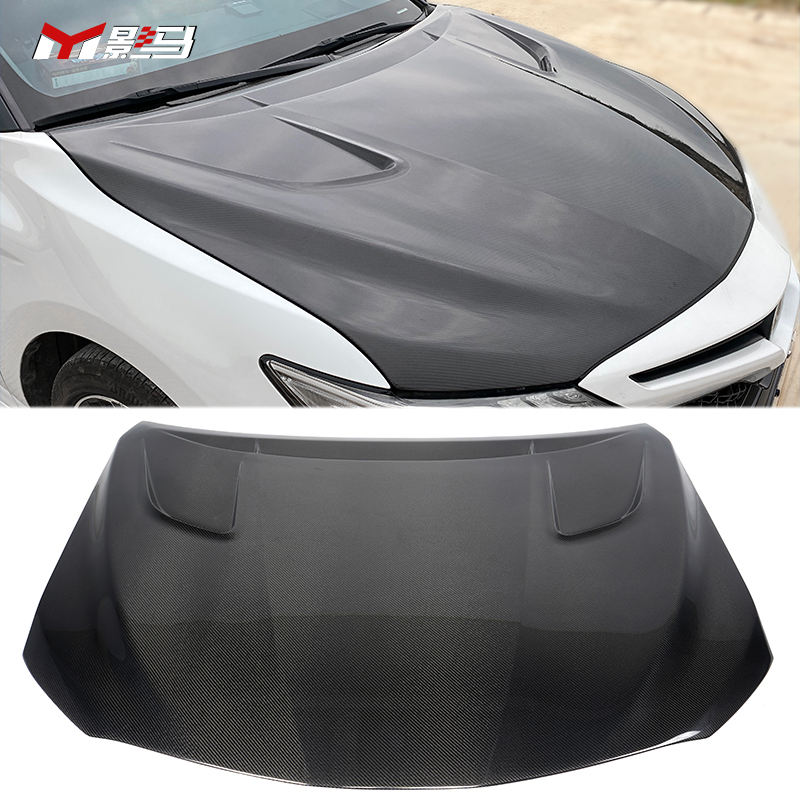 Vent Style Carbon Fiber Front Bumper Engine Cover for Toyota Camry ...