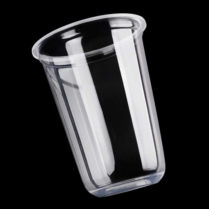 U Shaped Cup Plastic Cups with Lid - Perfect for Beverages