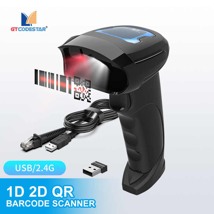 Xincode Wireless 1D Barcode Scanner QR Bar Code Scanner 2D Barcode Reader for Pos Supermarket ...