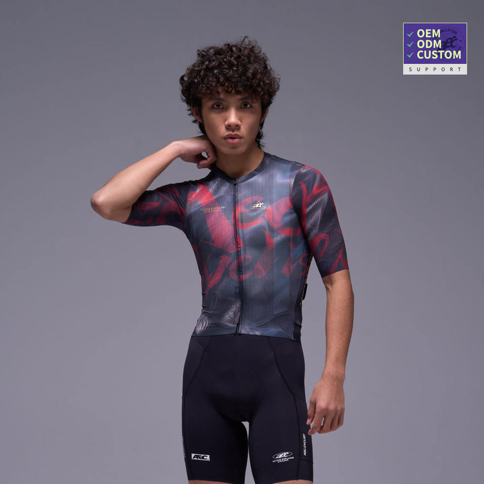 Custom Men's Cycling Jersey-Lightweight Breathable Polyester Four-Way ...