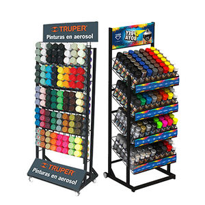 Buy Freestanding metal spray can display rack with Custom Designs ...