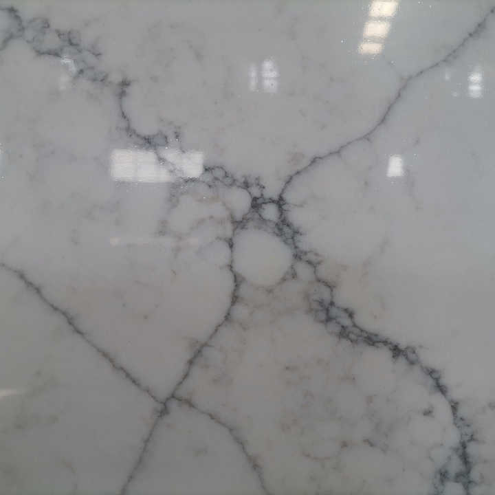 Alabaster White Quartz Slab with Grey Veins - 12mm-30mm