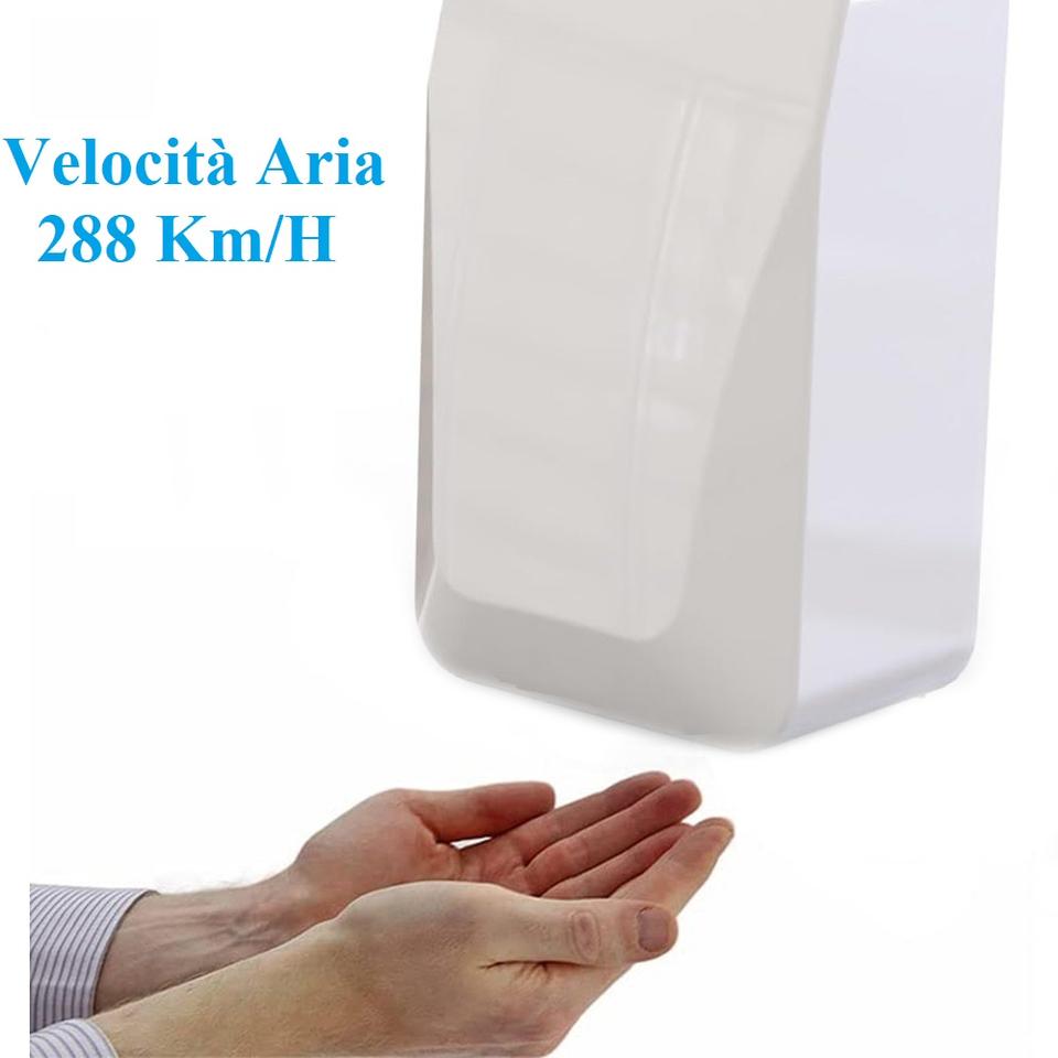 Wall Mounted Electric Hand Dryer 1000W Infrared Sensor White ABS ...