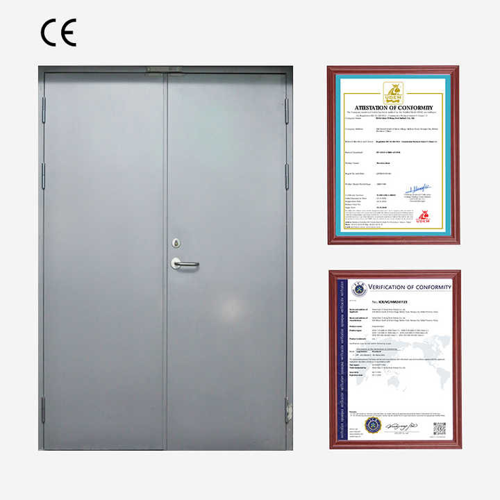 Modern Single Panel Steel Fireproof Door 30 Minute Fire Resistance for ...