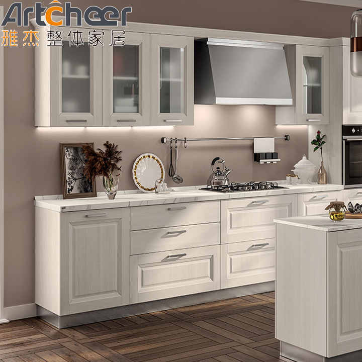 Designer Solid Wood Melamine Kitchen Cabinet Italian Design