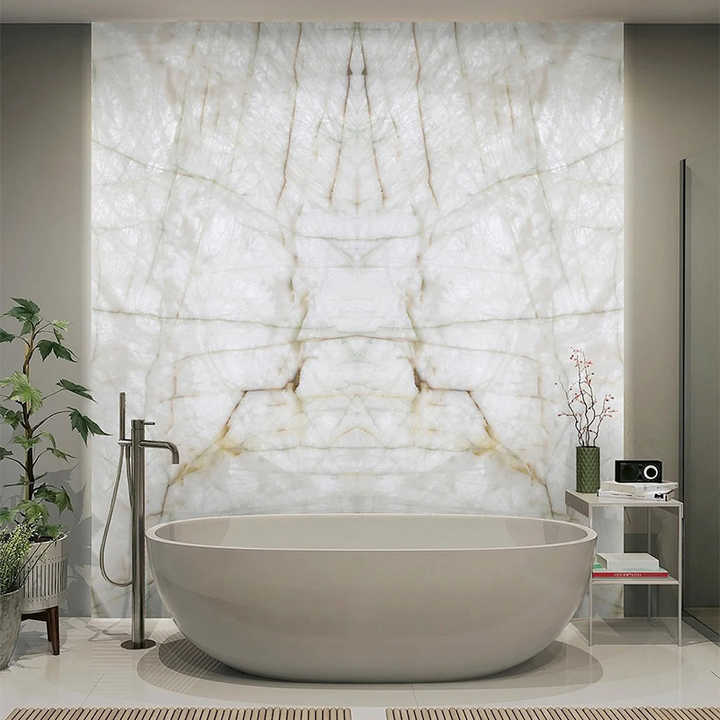 OEM Premium Translucent White Onyx Stone Wall Panels