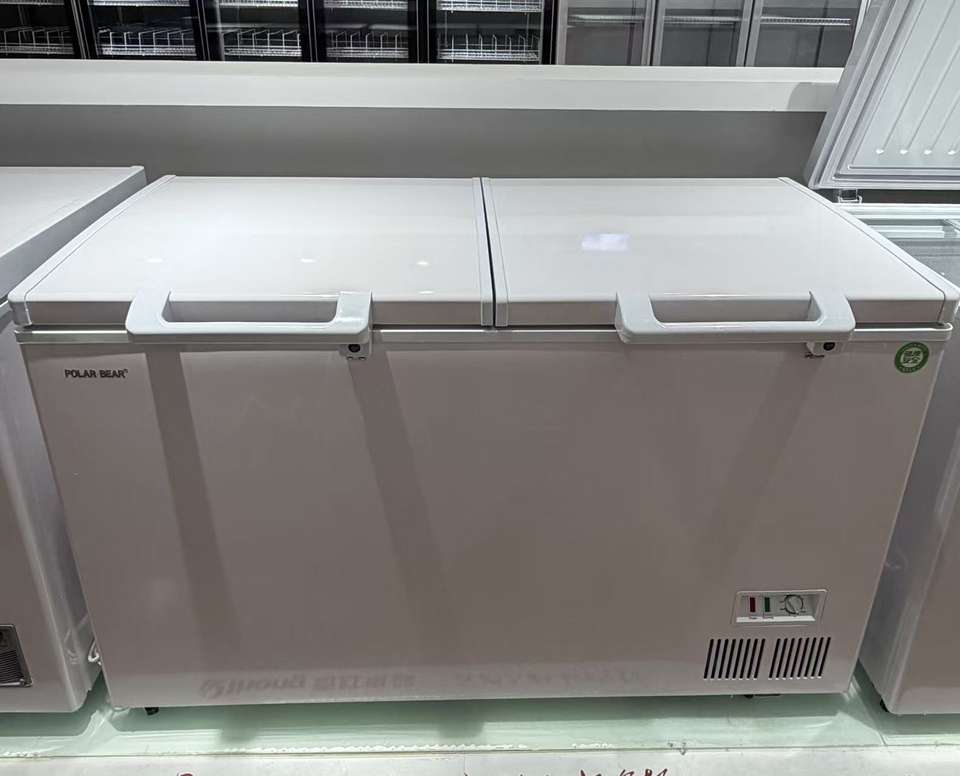Commercial 358L Double Top Door Chest Freezer Energy Efficient Deep ...