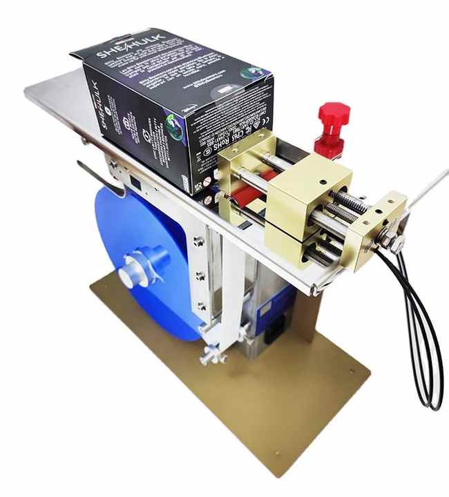 Small Semi-Automatic Label Stripper Right Angle Sealing Box Transparent ...