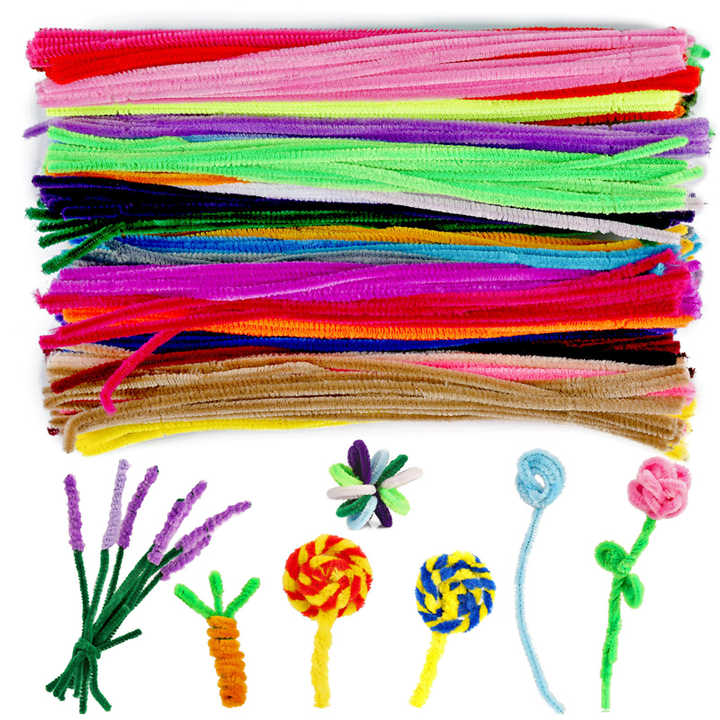 Multicolour DIY Craft Pipe Cleaners - Create Fun Flowers