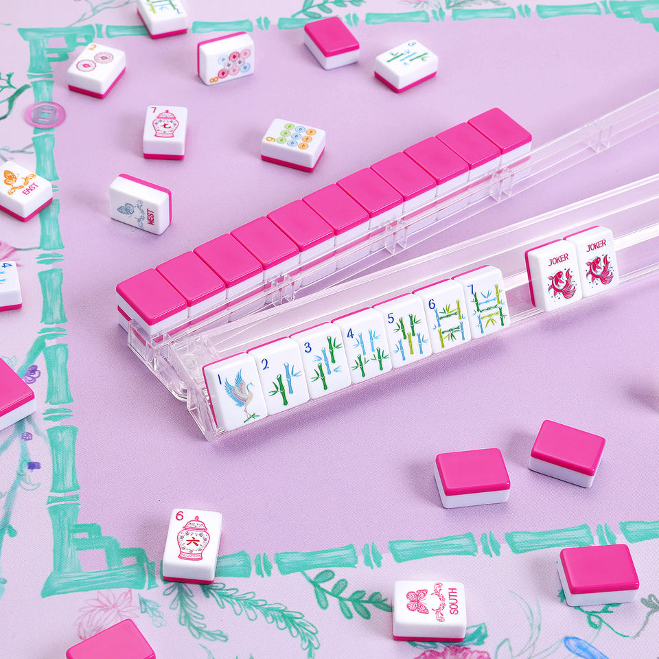 160 Red Layered Mahjong Tiles Melamine America Mahjong Tiles China ...