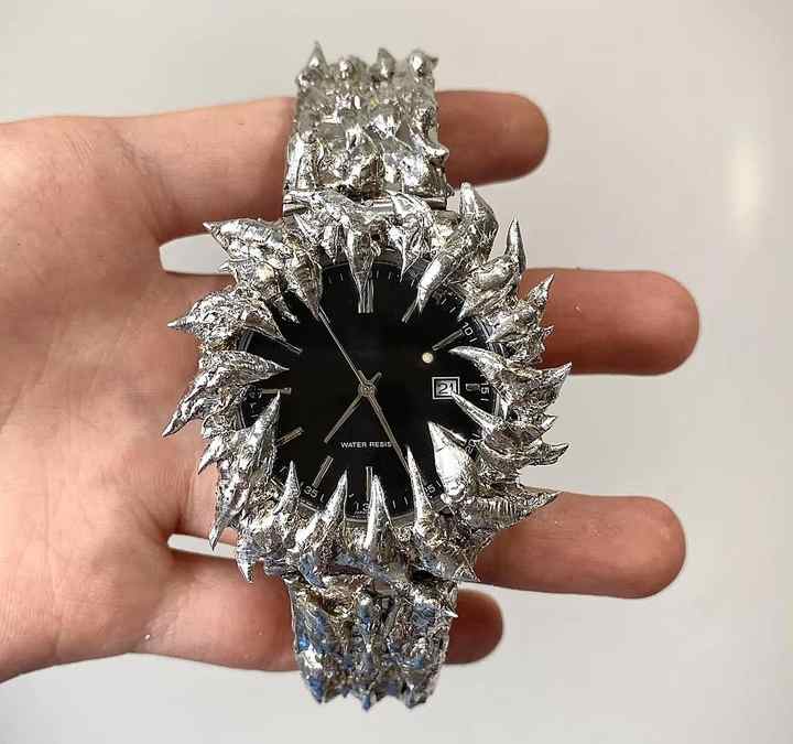 Stainless Steel Custom Dial Watch Alabaster Spike Quartz Movement ...