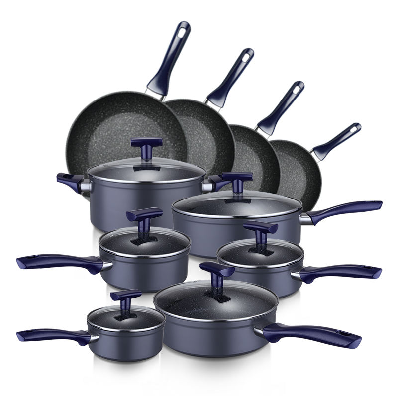 OEM Home Series 11PCS Forged Aluminum Granite Non Stick Cookware Set ...