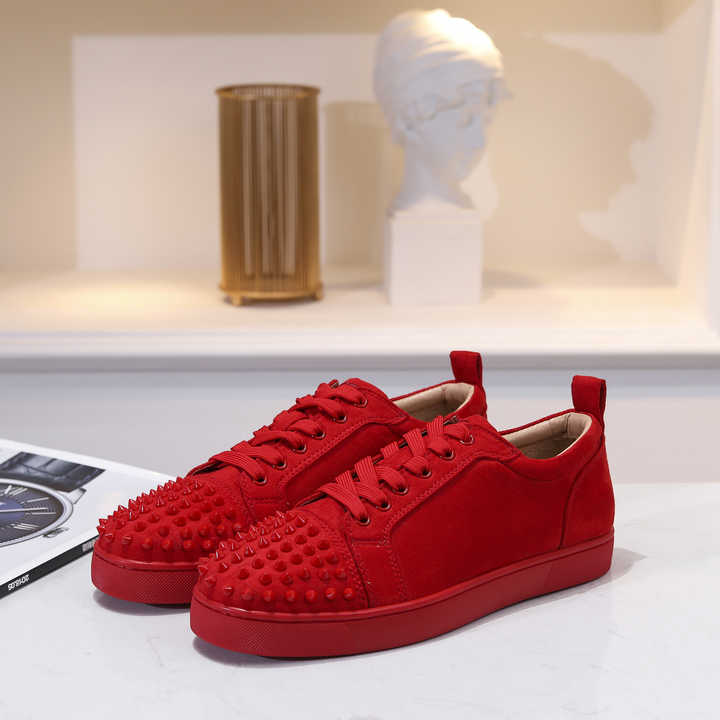 Red Bottom Spike Shoes Men Real Genuine Leather Famous Brands for Women ...