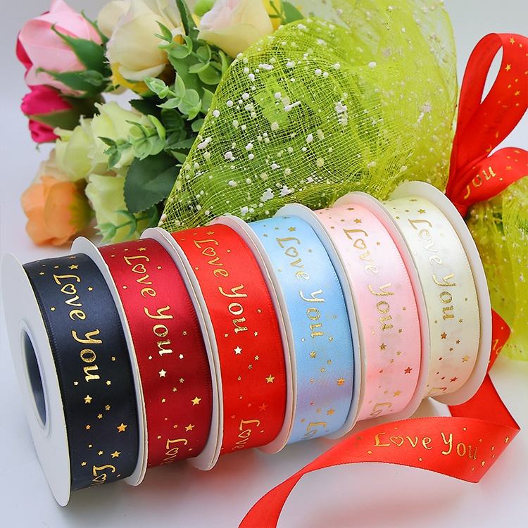 Valentine's Day Ribbon Polyester Ribbon Ribbons for Gift Wrap love You ...