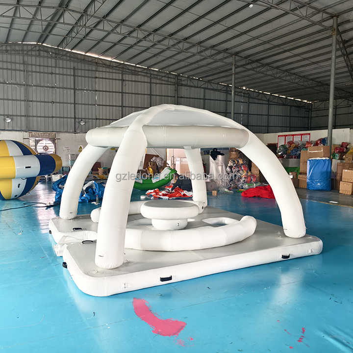 Inflatable Floating Dock Platform with Tent - Max Capacity 500kg