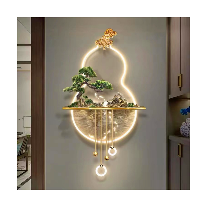 Modern Luxury 3D Home Wall Decoration with LED Lights