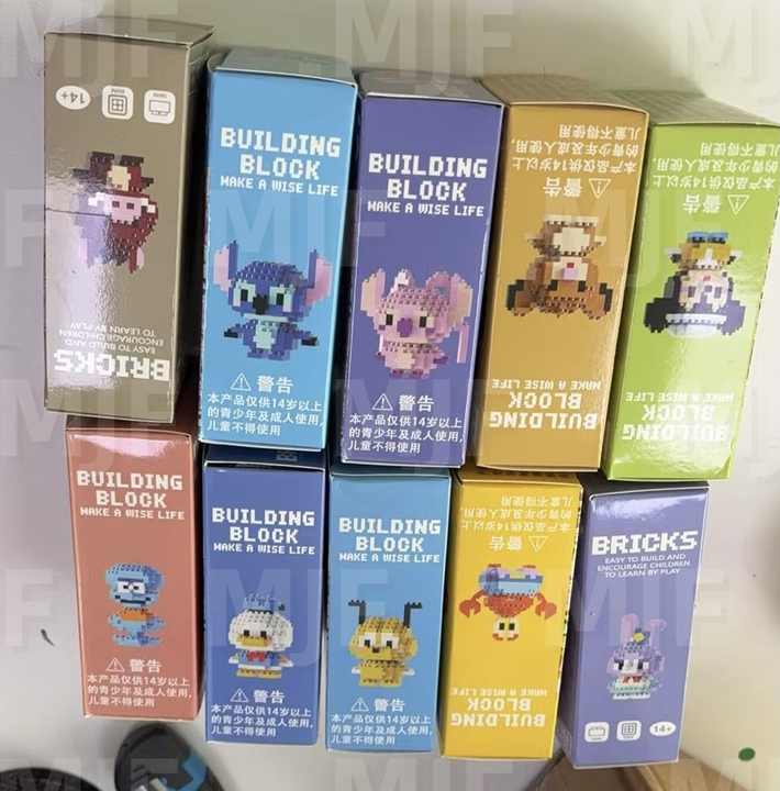 Cartoon Micro Particle Block 3d Puzzle Toy Kid Gift Mini Monsters Kit ...