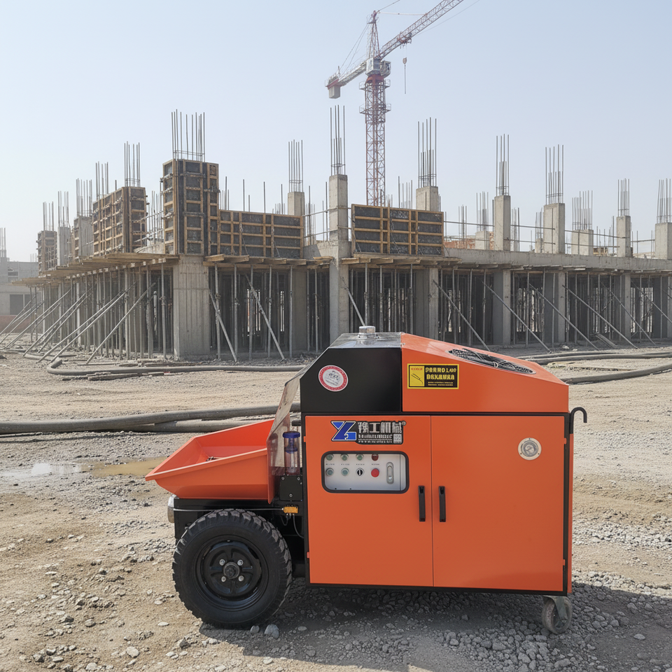 10 Type Electric Concrete Pump Compact Size Concrete Pump for Secondary ...