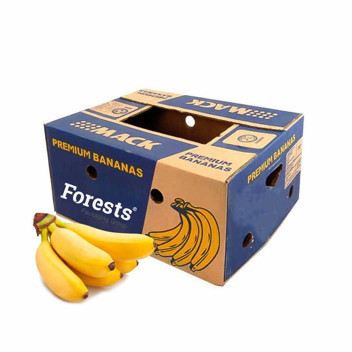 Custom Design Empty Cardboard Banana Carton Fruit Box