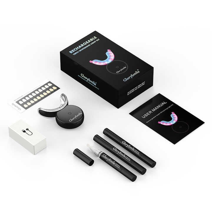 Glory Smile Teeth Whitening Kit - 16%HP Gel & 32 LED Light