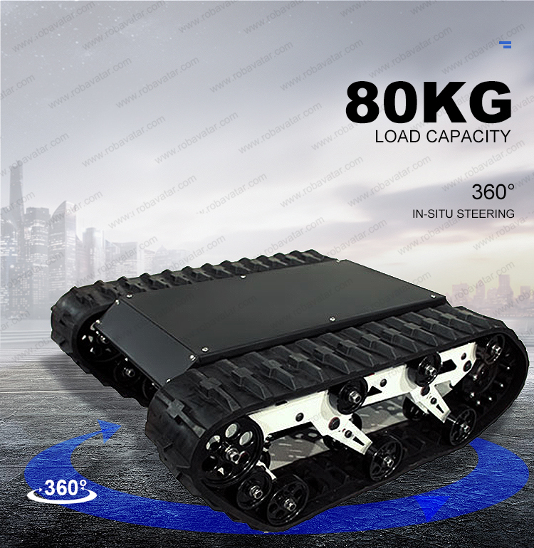 80kg Payload Radio Remote Control Track Robot Inspection Vehicle ...