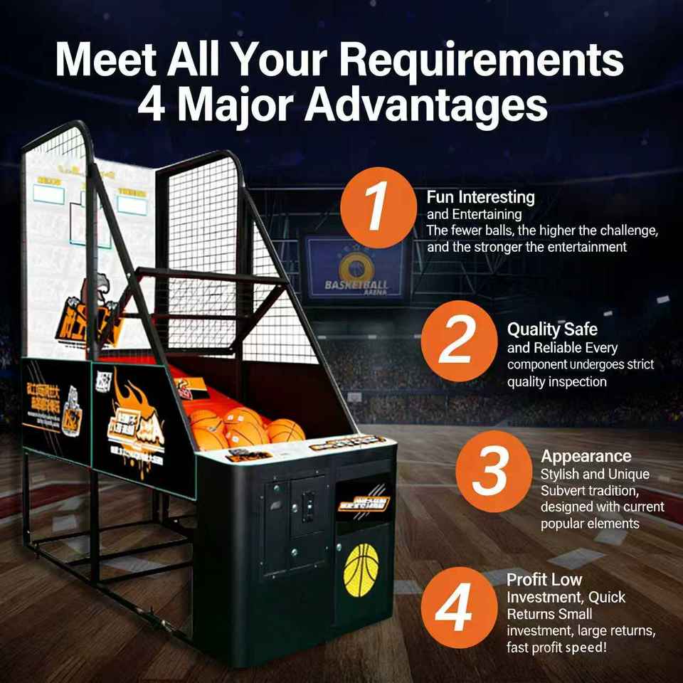 Factory Direct Sales Coin Operated Basketball Shooting Arcade Game ...