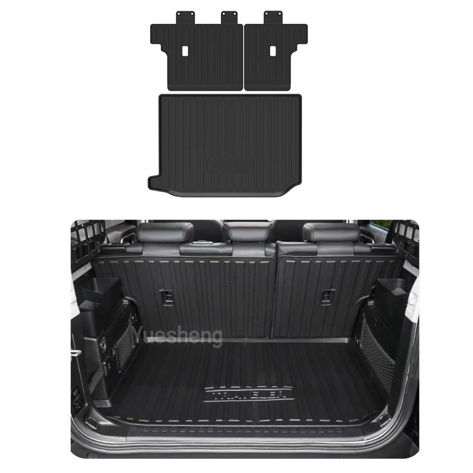 Jetour T2 Traveler 2023-2024 Yuesheng Black 10mm Thick 3-Piece Full Set ...
