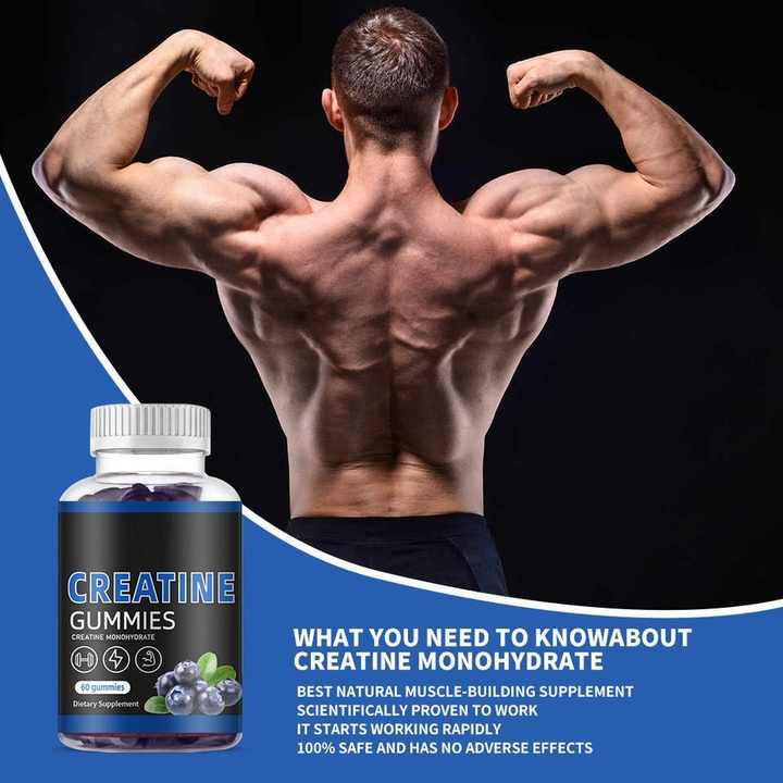 Creatine Monohydrate Gummies boost Focus Strength mango Flavour 100% ...