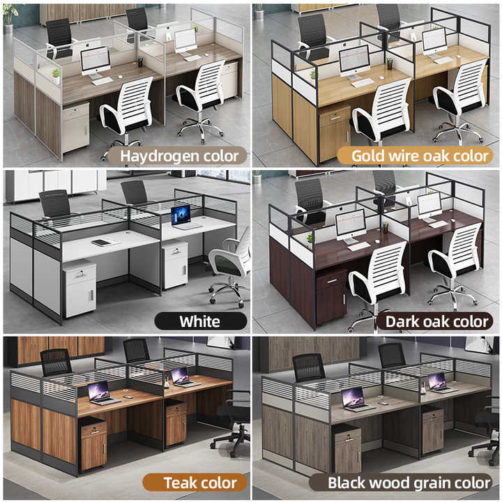 Office desk office staff desk simple modern screen station locker ...