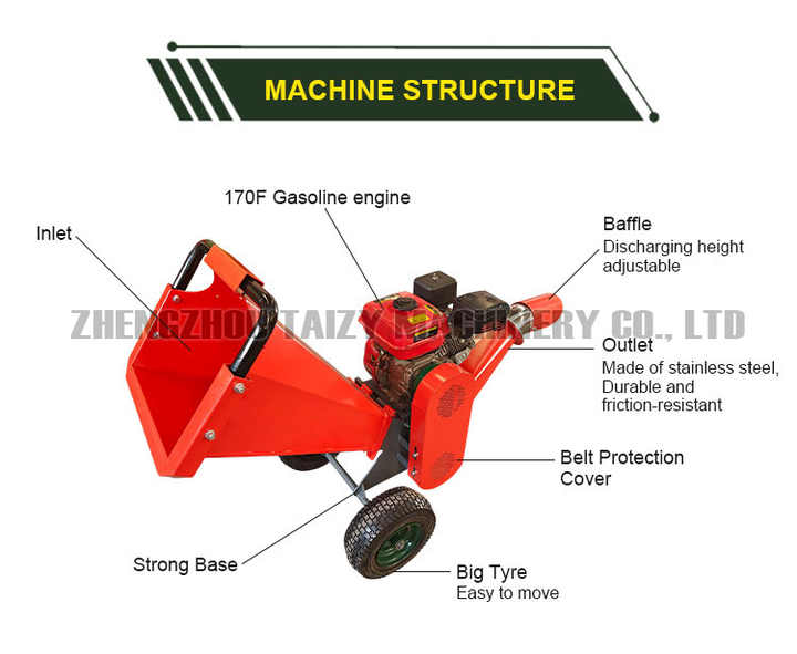Mobile Tree Branch Grinder Tree Branch Chipper Wood Chipper Shredder ...
