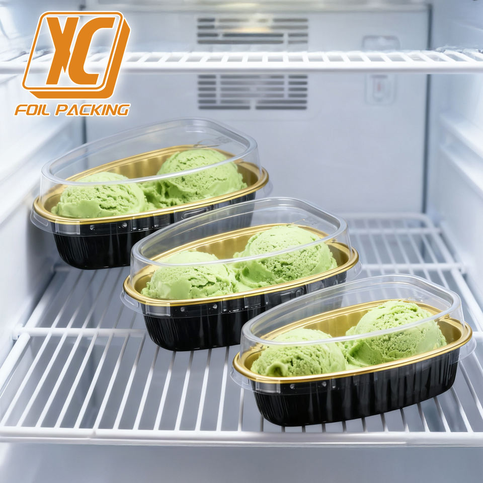 XC Y23 100mL Disposable Aluminum Baking Containers with Transparent ...