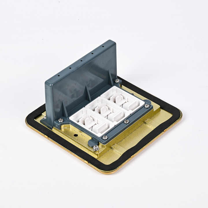 3 Port Floor Socket with Sliding Cover Flush Mounted Pop - up Floor ...